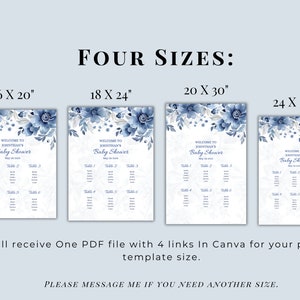 Baby Shower Seating Chart Template, Printable Floral Baby Shower ...