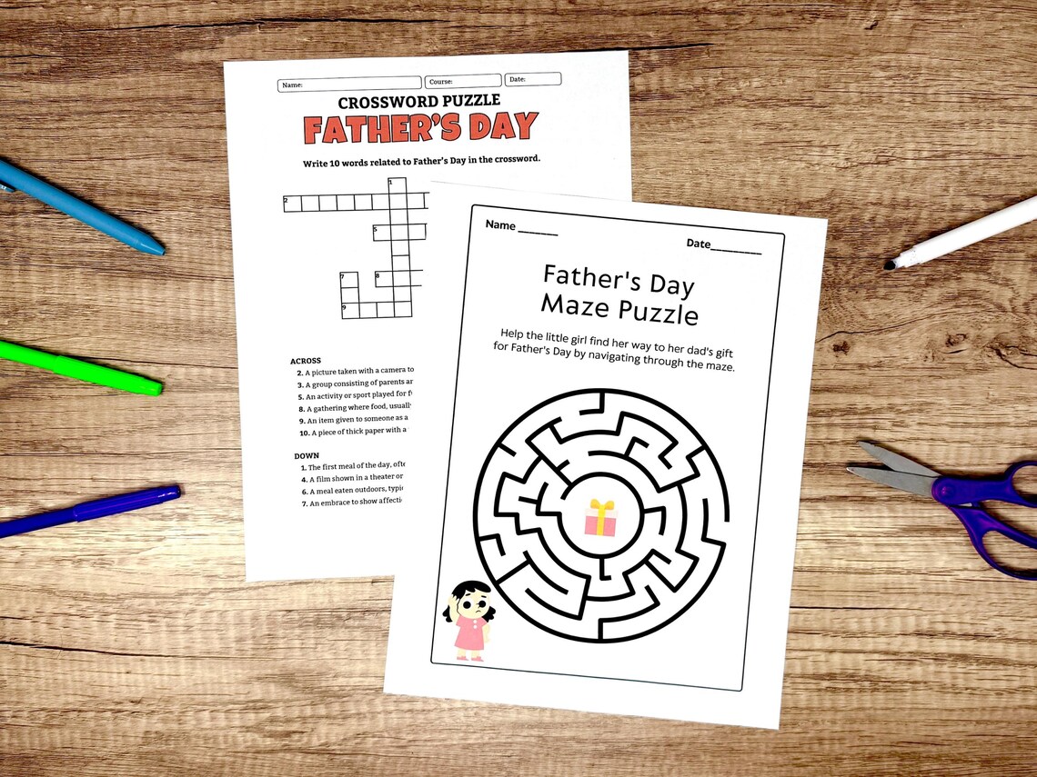 Father's Day Activities, Father's Day Games, Maze Game, Dad Jokes ...