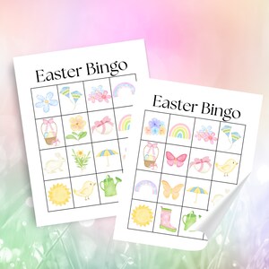 Easter Bingo Cards for Kids and Adults, Printable Easter Games, Easter ...