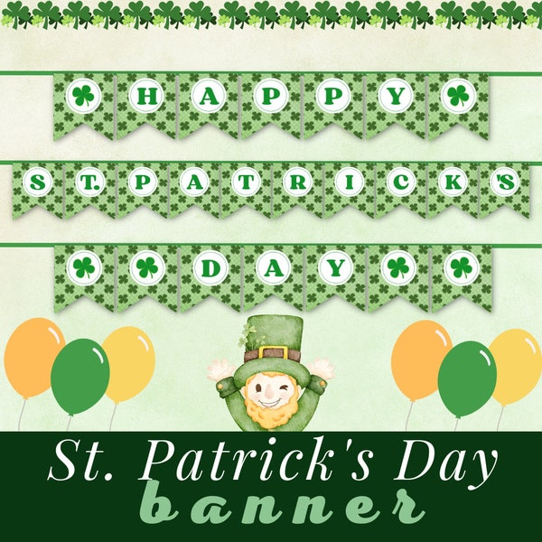 St Patricks Banner - Etsy