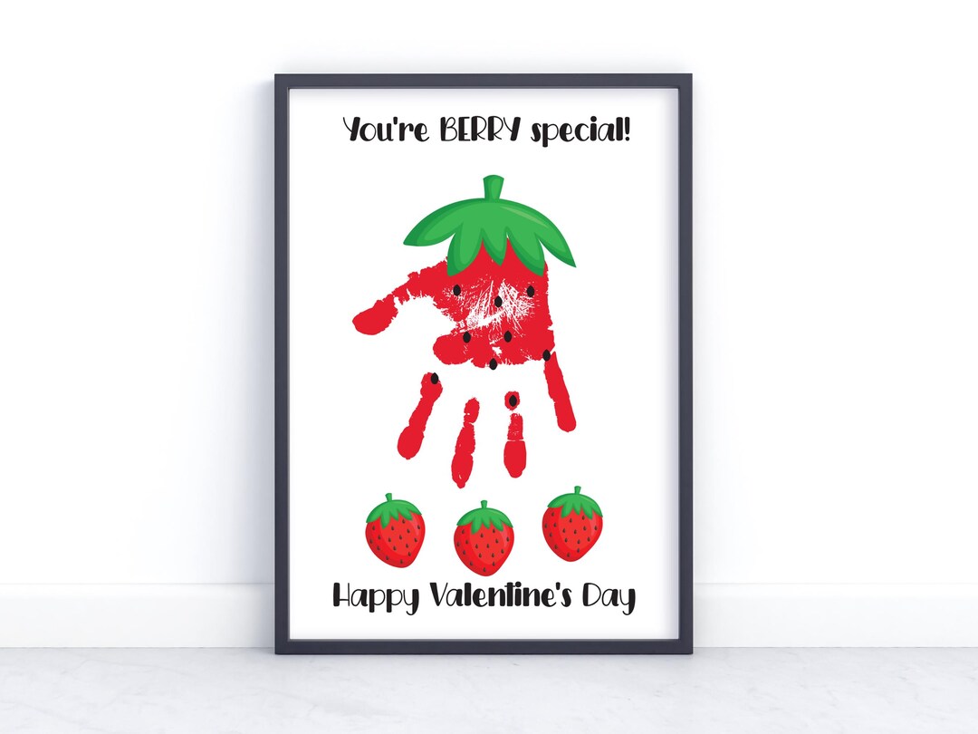 Berry Valentines Day Handprint Art, You're Berry Special Valentine ...