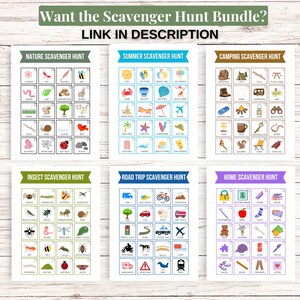 Camping Scavenger Hunt Game, Outdoor Treasure Hunt Printable for Kids ...