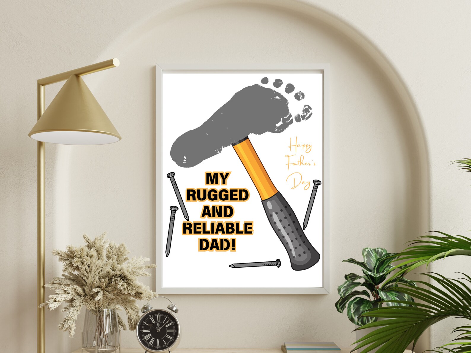 Father's Day Handprint & Footprint Craft Bundle, Fathers Day Crafts ...