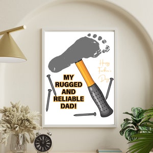 Father's Day Handprint & Footprint Craft Bundle, Fathers Day Crafts ...