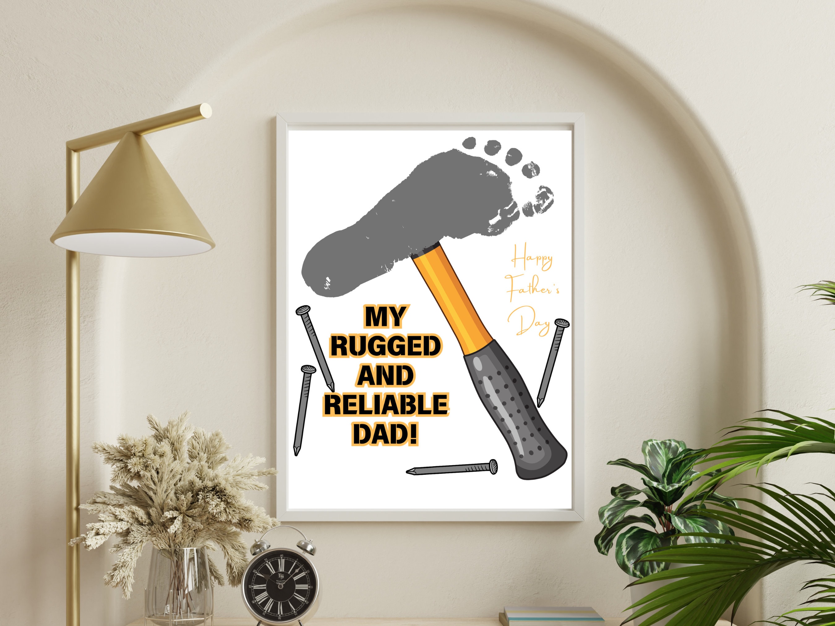 Father's Day Handprint & Footprint Craft Bundle, Fathers Day Crafts ...