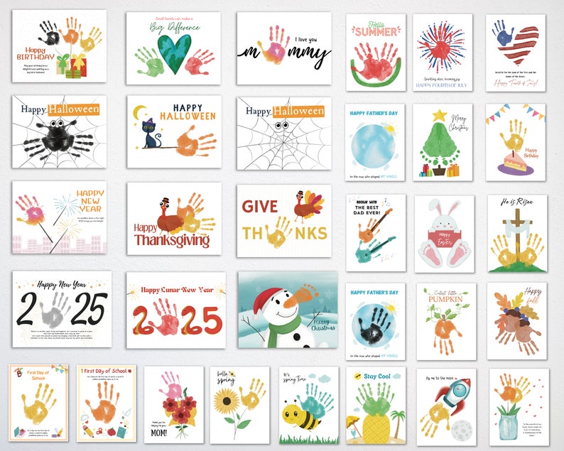 Handprint & Footprint Craft Bundle, Handprint Memory Book, Memory Art ...
