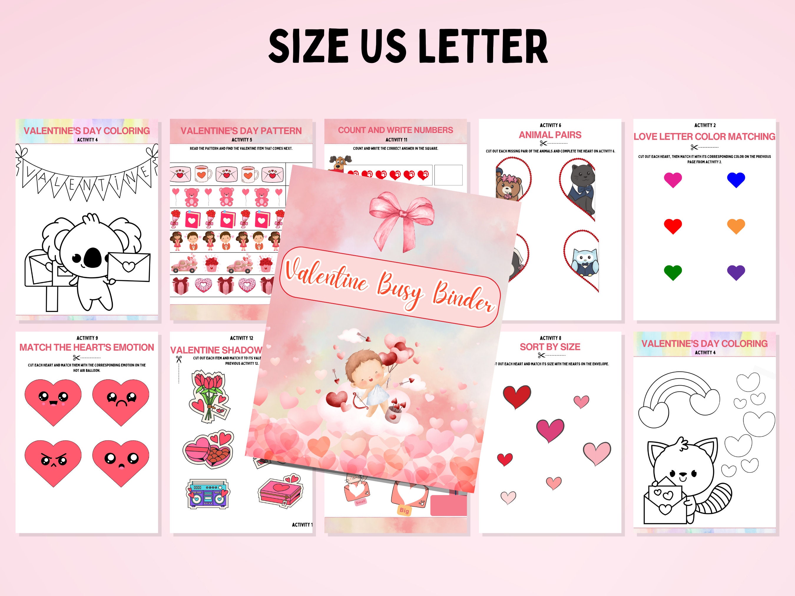 Printable Valentine's Busy Binder, Busy Book Printable, Learning Binder ...