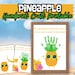 Summer Handprint Art, Pineapple Craft Template, Be a Pineapple Print ...