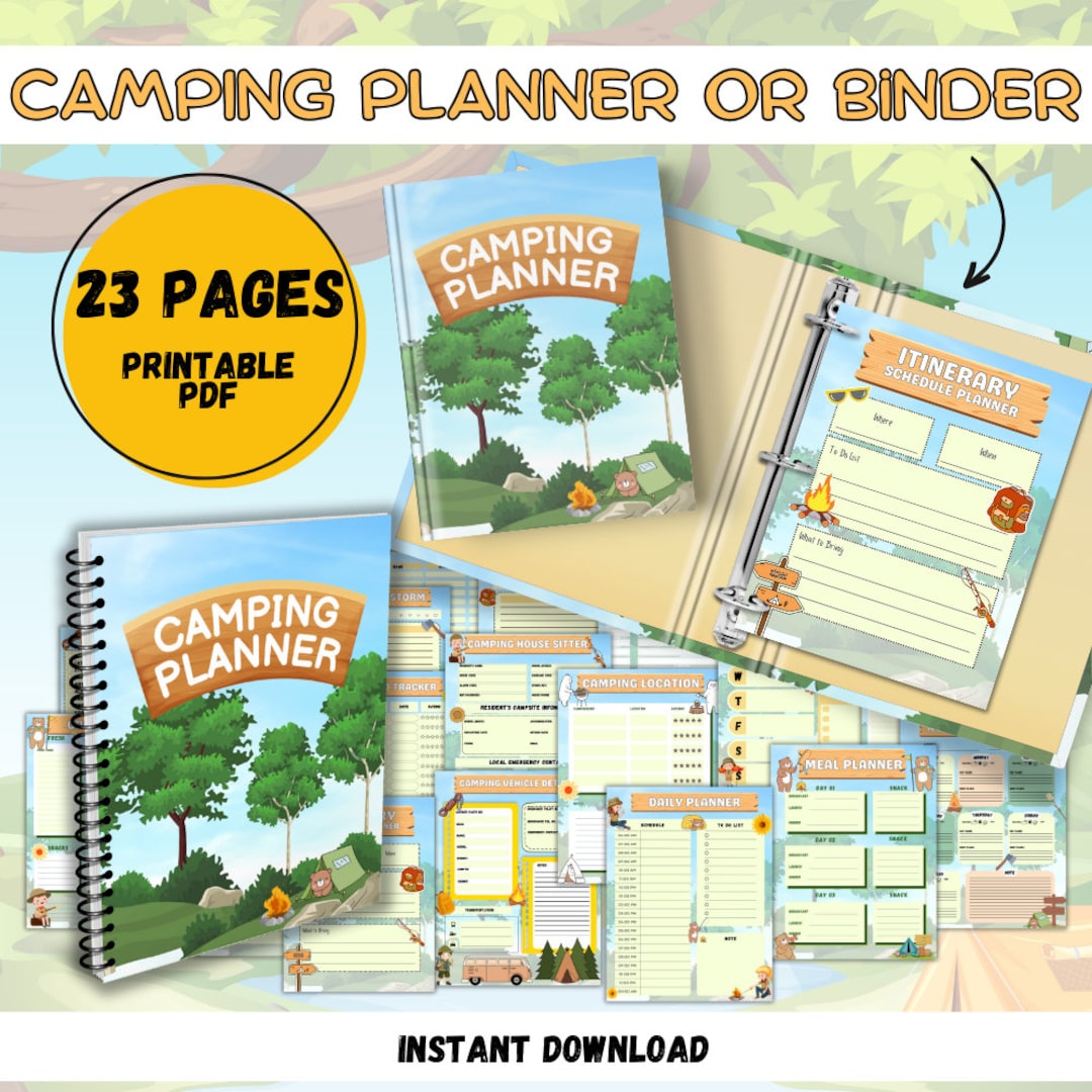 Summer Camping Planner, Printable Camping Binder, Camping Budget List ...