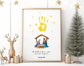 Nativity Scene Christmas Handprint, Christian Christmas Craft for ...
