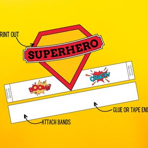 Superhero Paper Crown Template, Printable Paper Crown, Superhero Craft ...
