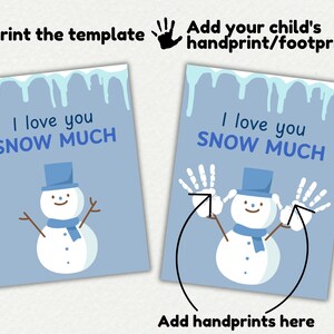 Snowman Handprint Craft Template, Winter Handprint Art Craft, Christmas ...