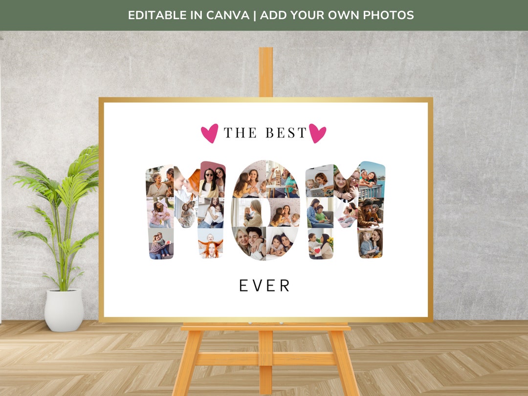 Best Mom Custom Photo Collage, Mom Photo Frame, Custom Gift for Mom ...