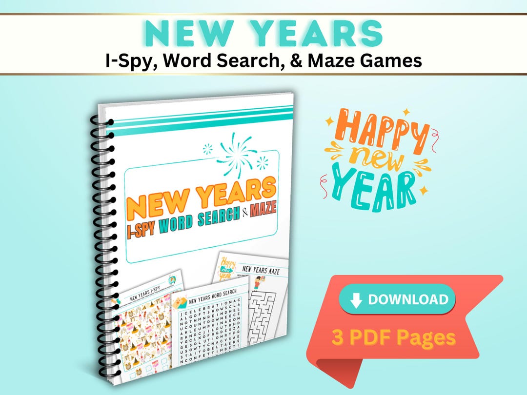 New Year's Eve Party Games, Printable New Years Eve Games, New Years I ...