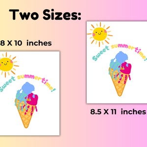 Summer Ice Cream Handprint Craft, Summer Handprint Printable, Food ...