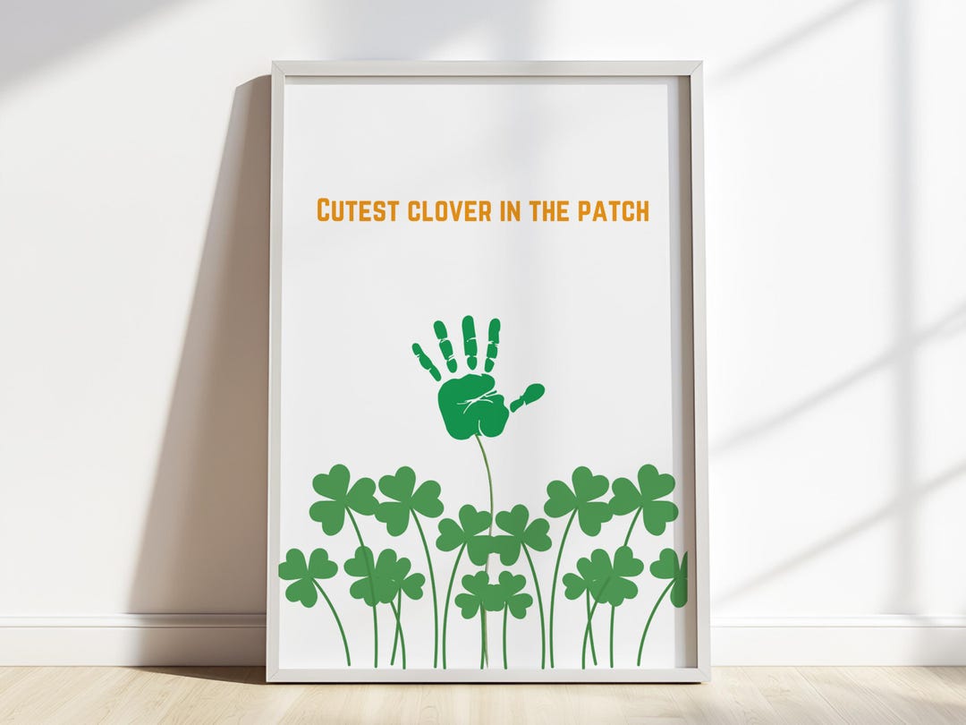 Clover Handprint Craft, St Patricks Day Handprint Art, Cutest Clover in ...