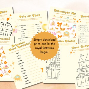 Princess Birthday Party Games, Printable Birthday Games for Girls ...