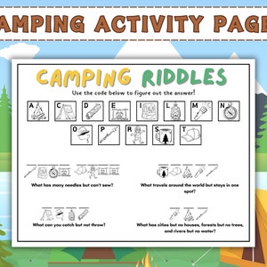 Camping Activities and Games for Kids, Camping Scavenger Hunt, Camping ...