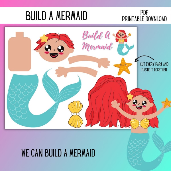 Mermaid Paper Dolls - Etsy