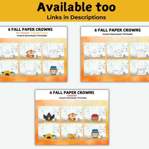 Scarecrow Paper Crown Template, Fall Paper Craft, Thanksgiving Autumn ...