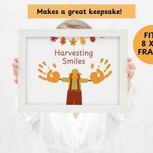 Scarecrow Handprint Art Craft, Fall Harvesting Handprint Craft Autumn ...