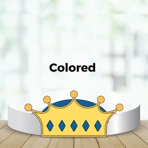 King Paper Crown Template, King Coloring Craft, Printable Kids Craft ...