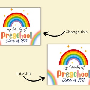 Editable Last Day of School Sign, Printable Preschool Graduation Sign ...