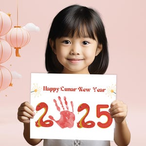 Chinese New Year 2025 Handprint Art, Lunar New Year Handprint Craft ...