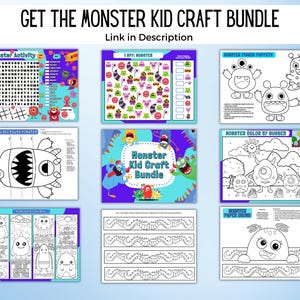 Monster Paper Crown Template, Printable Paper Crown, Monster Birthday ...