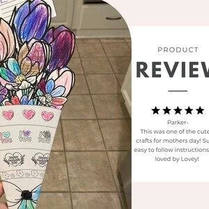 Mother's Day Build a Bouquet Kid Craft, Mother's Day Printable Craft ...