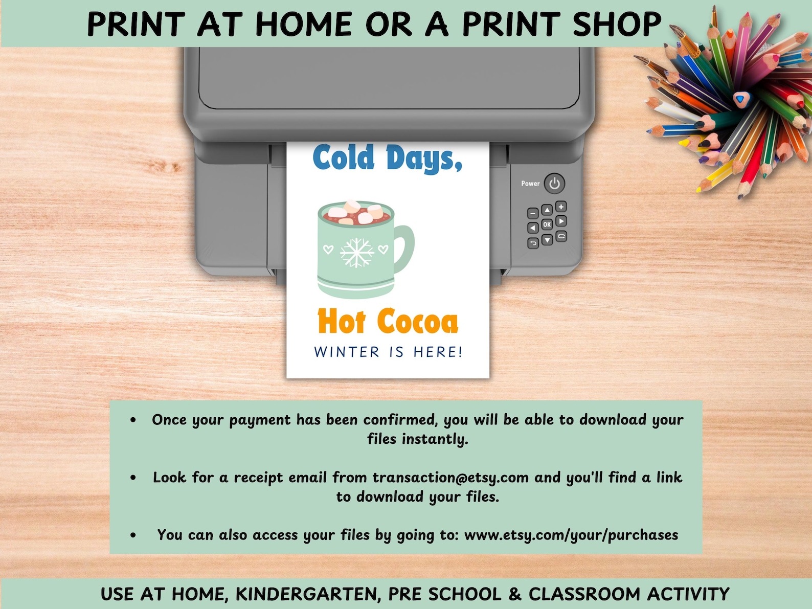 Hot Chocolate Handprint Craft Template, Printable Winter Handprint Art ...