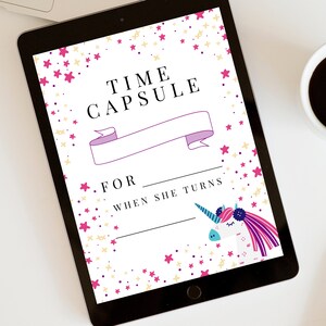 Time Capsules Printable, for When She Turns Time Capsule, Time Capsule ...