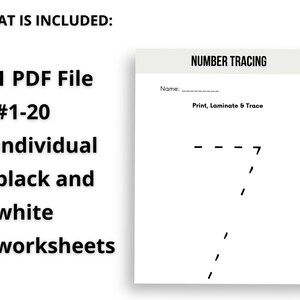 Number Tracing Printable Worksheets, Preschool Pre-k, Kindergarten ...