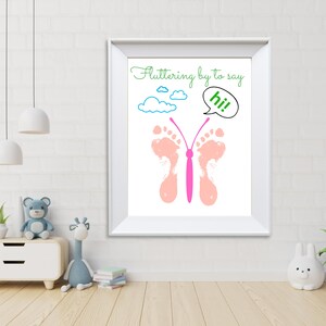 Butterfly Footprint Art Craft, Summer Footprint, Fluttering by Memory ...
