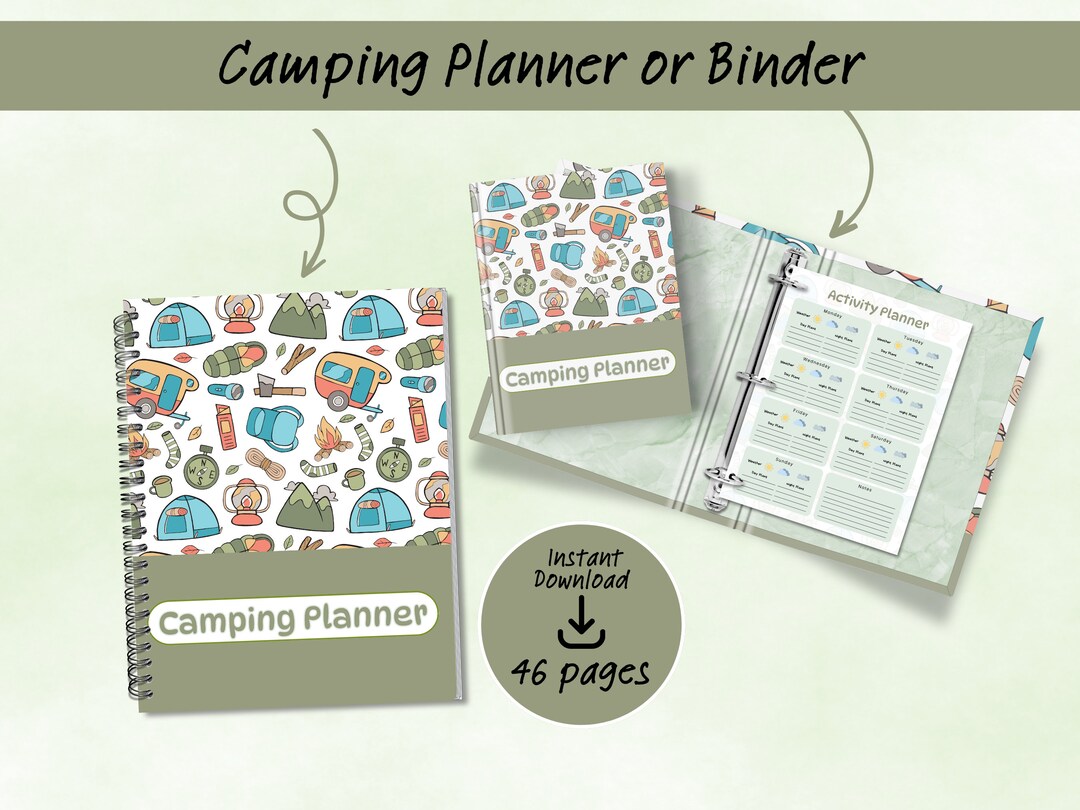 Summer Camping Planner, Printable Camping Binder, Camping Bucket List ...