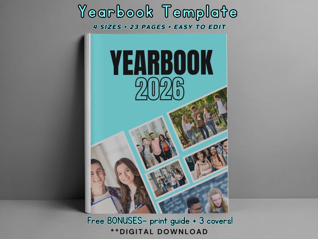 Senior Yearbook Template, Editable Canva Dedication Pages for High ...