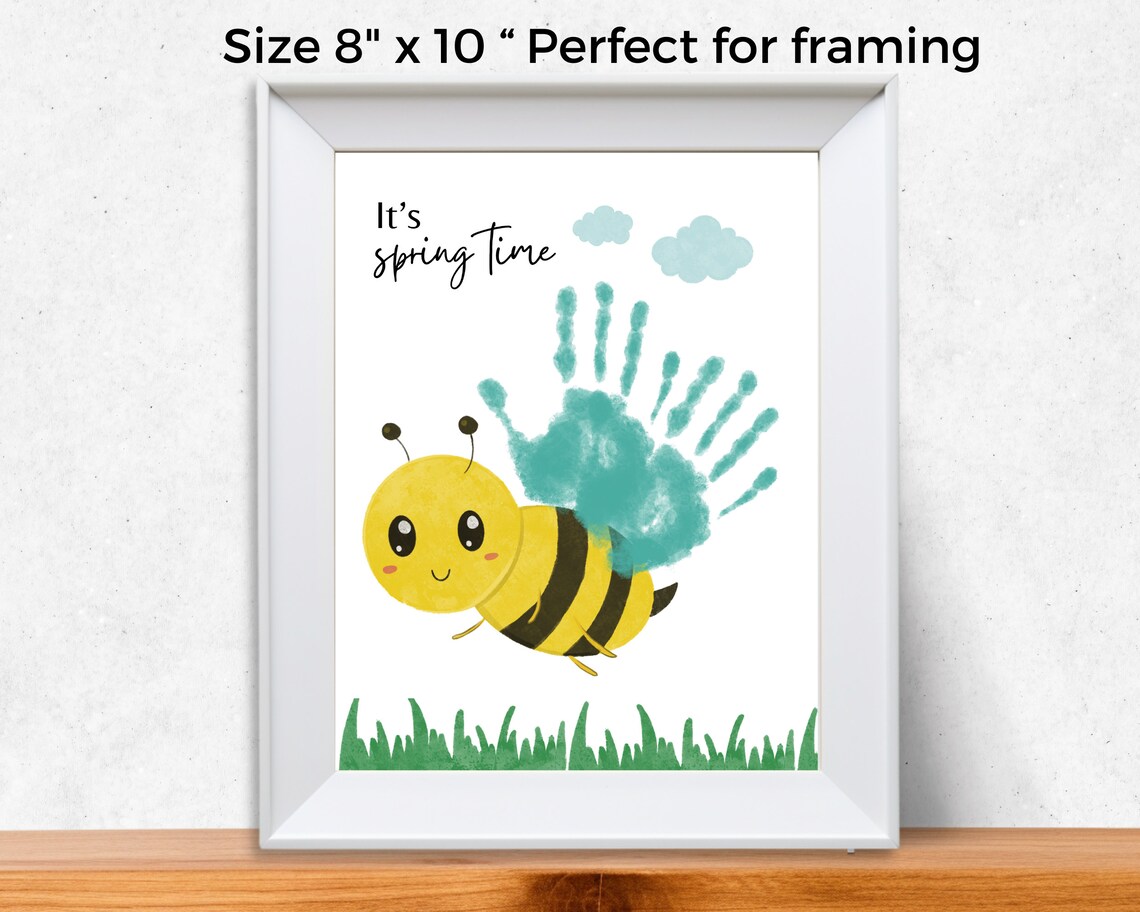 Spring Handprint Art Craft, Memory Art Keepsakes, Preschool Daycare ...