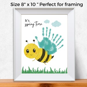 Spring Handprint Art Craft, Memory Baby Art Keepsakes, Preschool ...