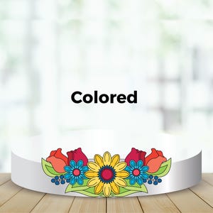 Flower Paper Crown Template, Printable Paper Crown, Fairy Craft ...