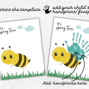 Spring Handprint Art Craft, Memory Baby Art Keepsakes, Preschool ...