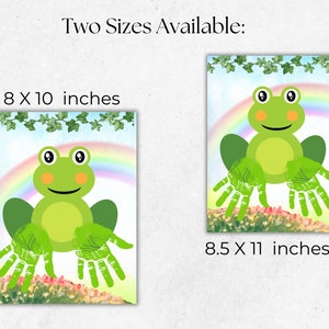 Frog Handprint Art Craft, Memory Baby Art Keepsakes, Preschool Daycare ...