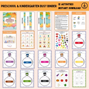 Preschool & Kindergarten Busy Book Binder, Preschool Activities ...