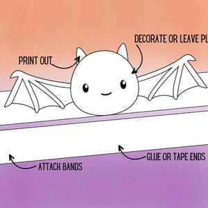 Bat Paper Crown Template, Halloween Printable Paper Crown, Halloween ...