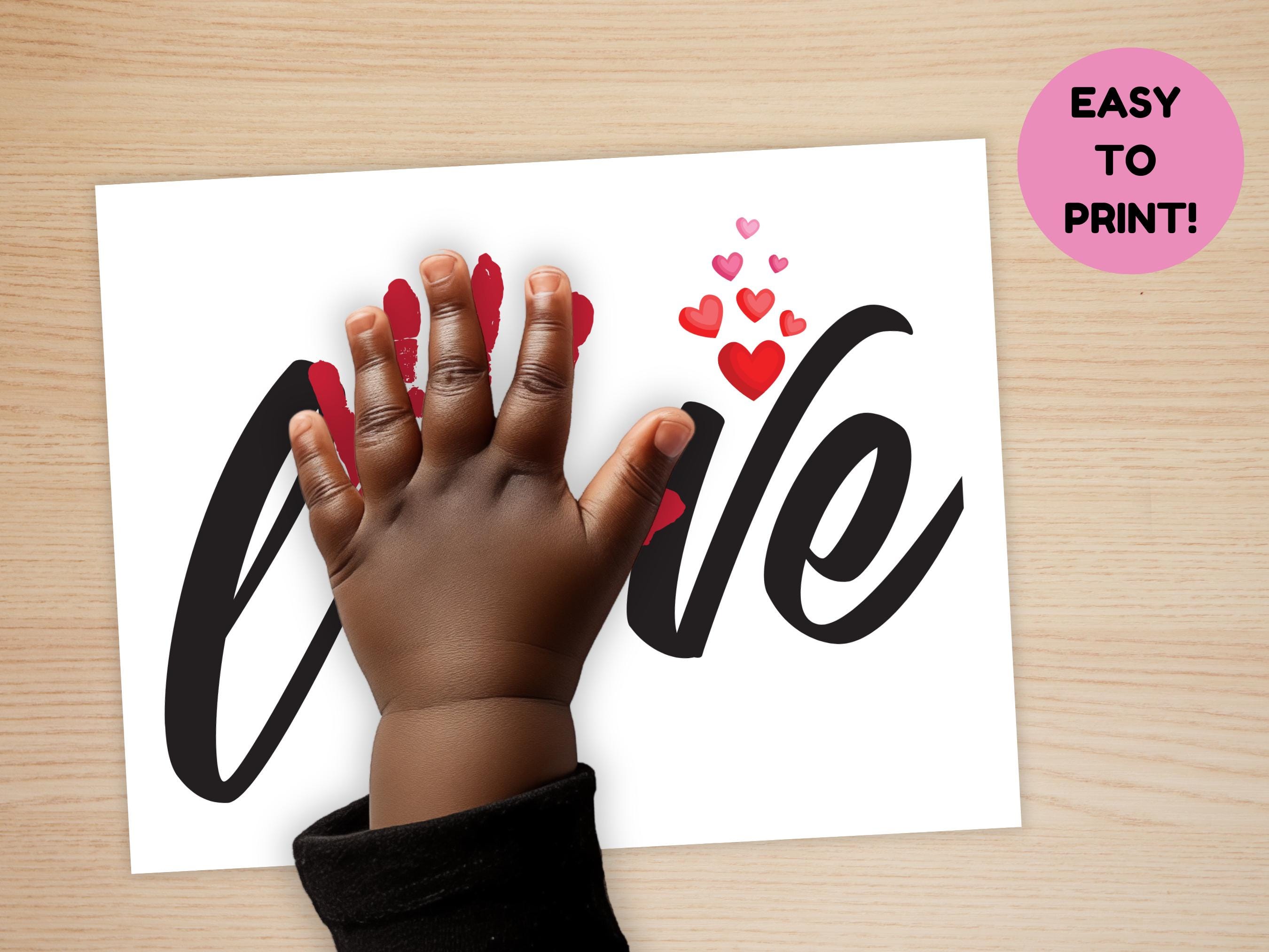 Valentine Love Handprint Art, Valentines Handprint Craft, Love Keepsake ...