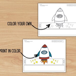 Spaceship Paper Crown Template, Printable Paper Crown, Space Craft ...