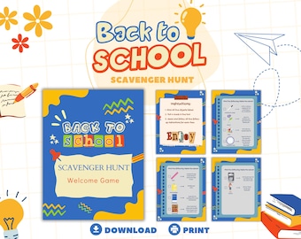 Back to School Scavenger Hunt First Day of School Activity Printable ...