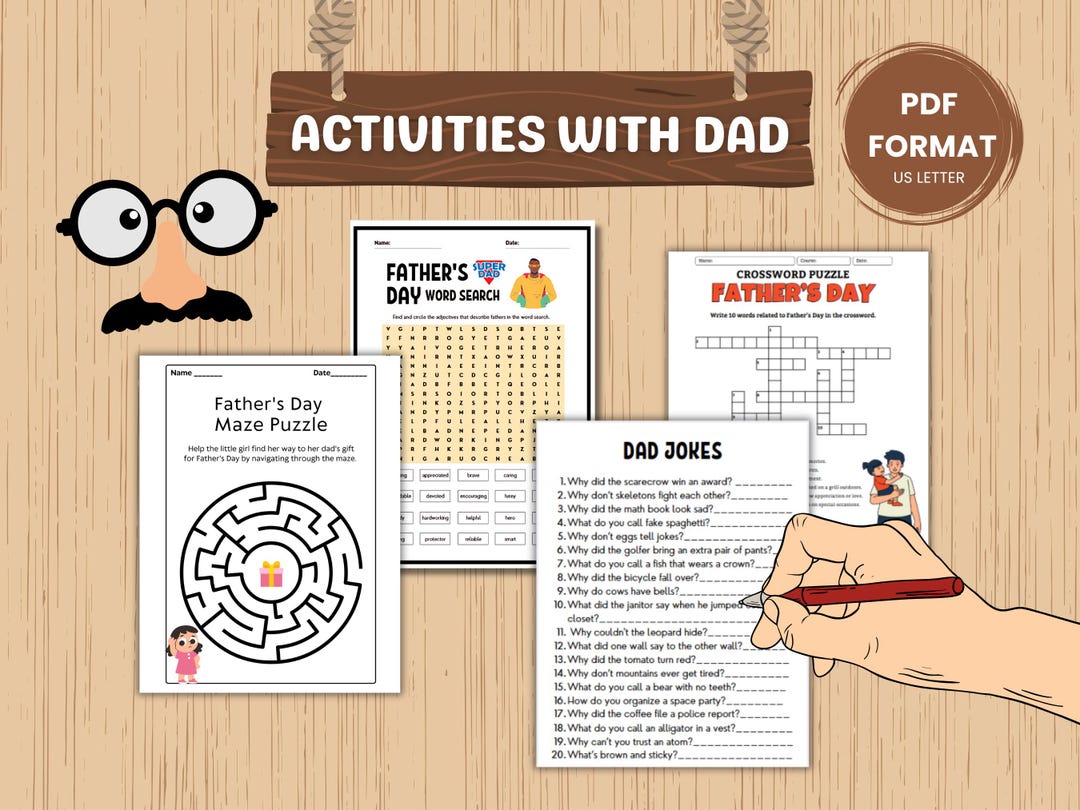 Father's Day Activities, Father's Day Games, Maze Game, Dad Jokes ...
