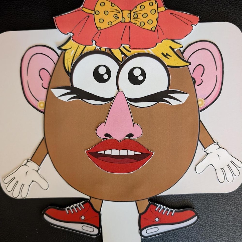 Build A Mr Potato and Mrs Potato Craft, Accessories Dress up Paper Doll ...