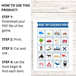 Road Trip Scavenger Hunt Game, Printable Car Game, Car Ride Games ...
