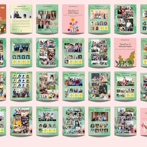 Editable Canva Yearbook Template, School Yearbook, Class Photo Gift ...
